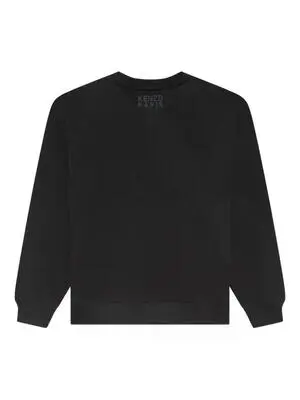 Kenzo Crew-neck Sweatshirt With 'happy Tiger' Embroidery - Black