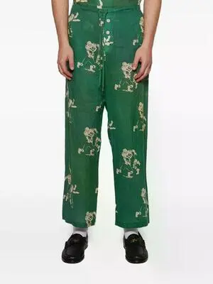 BODE Football-print Pajama Trousers