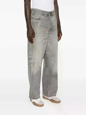 HAIKURE Paint-splatter Straight-leg Jeans