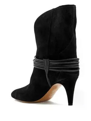 MARANT ETOILE 75mm Dytho Suede Boots With Metallic Detail