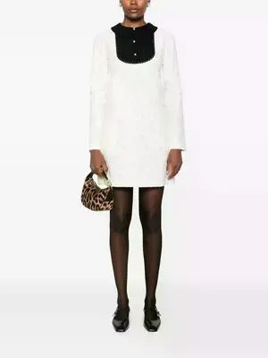 N°21 Crochet-trimmed Lace Mini Dress