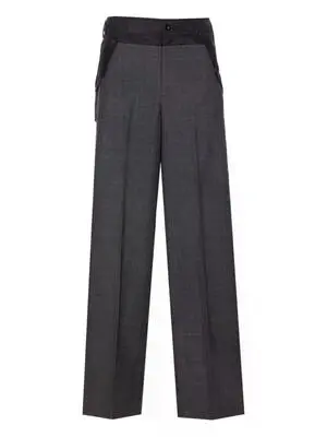 Sacai Check-pattern Trousers With Buckle Detail