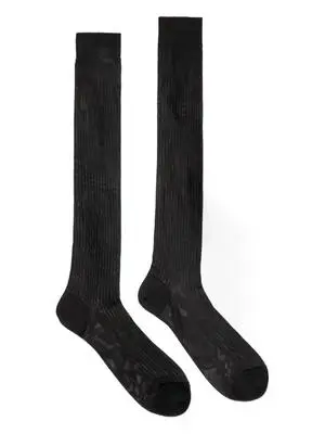 Dsquared2 Classic Ribbed Knee-high Socks - Black