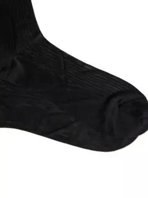 Dsquared2 Ribbed Logo Print Knee High Socks