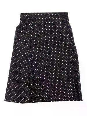 MAR DE MARGARITAS Polka-dot A-line Skirt - Black