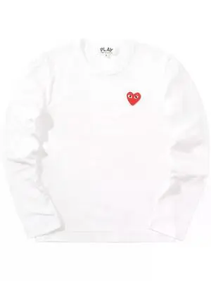 Play Comme Des Garcon Logo-patch T-shirt - White