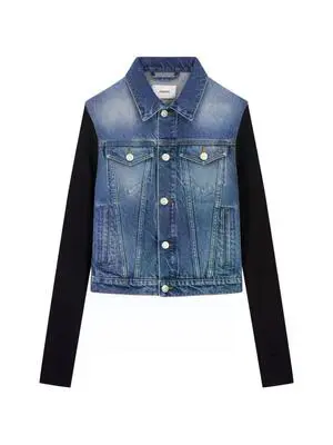 Coperni Ribbed Denim Jacket - Blue