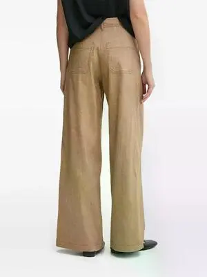 SESSUN Wide-leg Trousers With Gold-button Detail