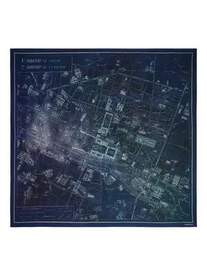 FURSAC Map Scarf - Blue