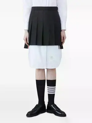 Thom Browne Pleated Mini Skirt - Black