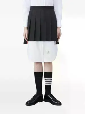 Thom Browne Pleated Mini Skirt - Black