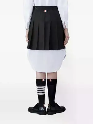 Thom Browne Pleated Mini Skirt - Black
