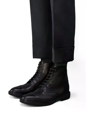 Thom Browne Leather Wingtip Boots