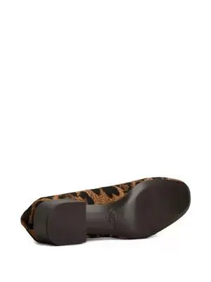 TOD'S Leopard-print Block-heel Pumps