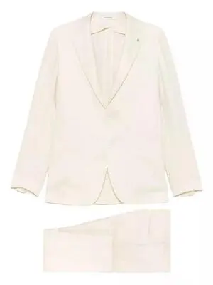 Tagliatore Linen Two-button Suit - Neutrals