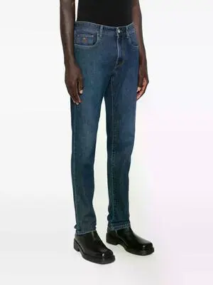 Corneliani Logo-patch Straight Leg Jeans