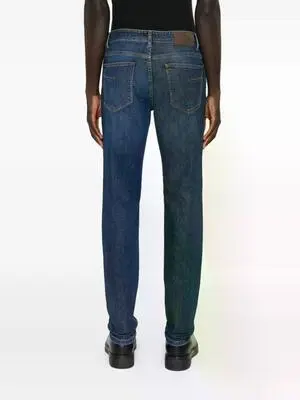 Corneliani Logo-patch Straight Leg Jeans