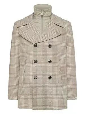 Peuterey Double-breasted Check-print Coat