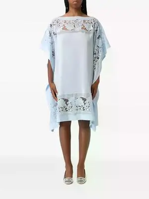 Ermanno Scervino Lace-insert Midi Dress - Blue