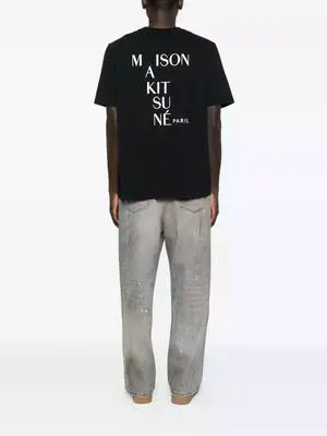 Maison Kitsuné Logo-patch T-shirt - Black