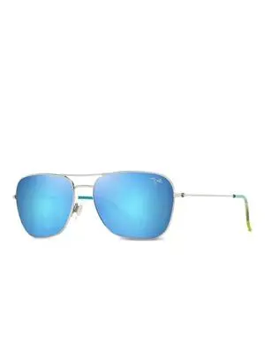 Maui Jim Na‘auao Pilot-frame Sunglasses - Silver