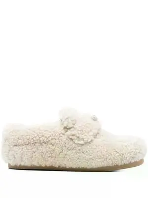 Fabiana Filippi Shearling Button Loafers