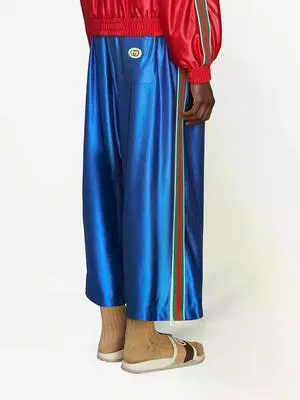 Gucci Web Detailing Wide-legged Track Pants