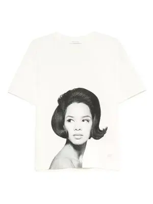 WALES BONNER Portrait-print T-shirt - Neutrals