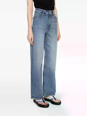 GANNI Andi High-rise Wide-leg Jeans