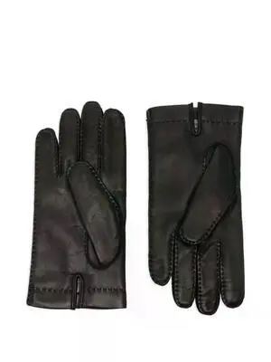 Corneliani Leather Gloves - Black