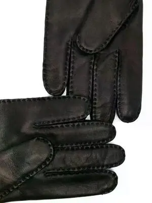 Corneliani Leather Gloves - Black