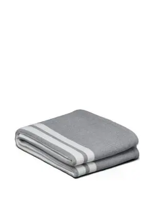 Thom Browne Virgin Wool-cashmere Throw - Grey