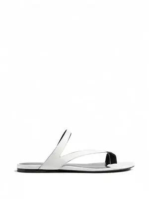 Khaite Aimee Double-strap Flat Sandals - White