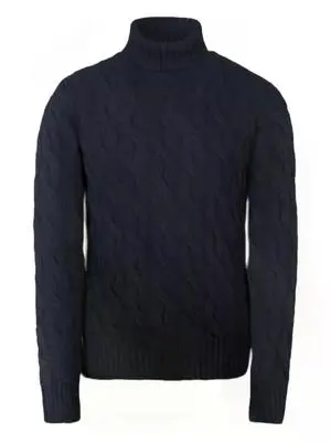 MOORER Cable-knit Turtleneck Sweater