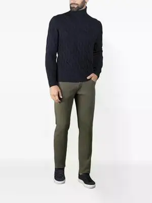 MOORER Cable-knit Turtleneck Sweater