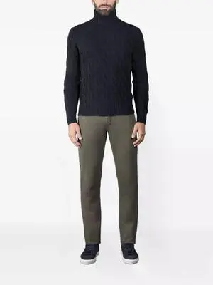 MOORER Cable-knit Turtleneck Sweater