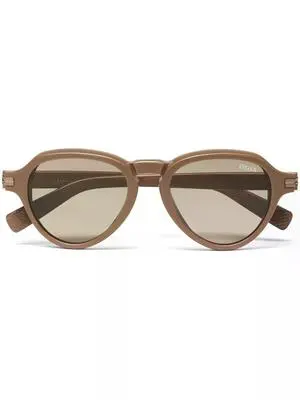Zegna Pilot Frame Sunglasses - Brown