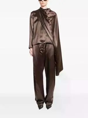 Magda Butrym Draped Silk Blouse