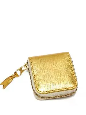 Comme Des Garçons Zip-fastening Square Wallet - Gold