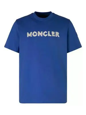 Moncler Crew-neck Logo T-shirt - Blue