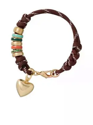 ROXANNE ASSOULIN Heart-charm Braided Bracelet - Brown