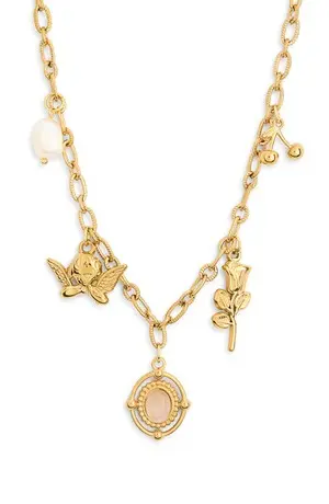 PETIT MOMENTS Ornate Charm Necklace - Gold - Nordstrom Exclusive
