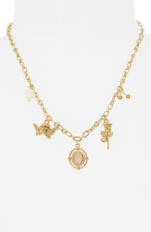 PETIT MOMENTS Ornate Charm Necklace - Gold - Nordstrom Exclusive