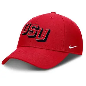 Nike Ohio State Buckeyes Slanted Primetime Rise Performance Adjustable Cap - Scarlet