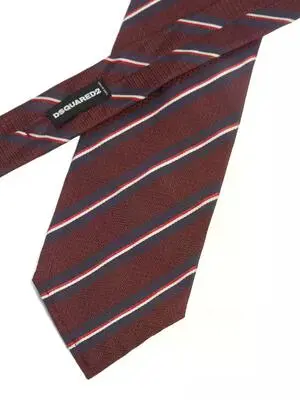 Dsquared2 Striped Neck Tie - Red