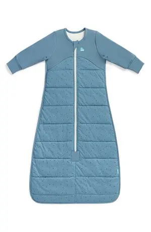 LOVE TO DREAM Long Sleeve 2.5 Tog Quilted Warm Sleep Bag - Stone Blue