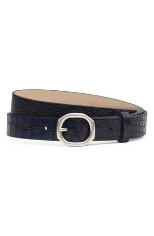 Rag & Bone Slim Leather Belt - Indcr