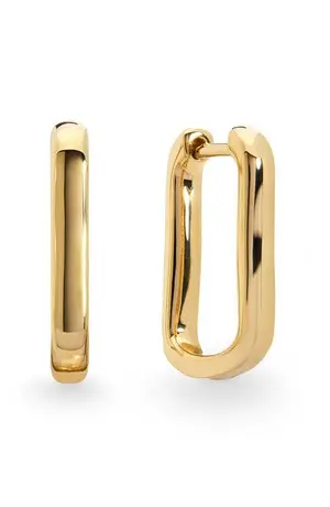 Monica Vinader Alta Slim Huggie Hoop Earrings - 18ct Gold Vermeil