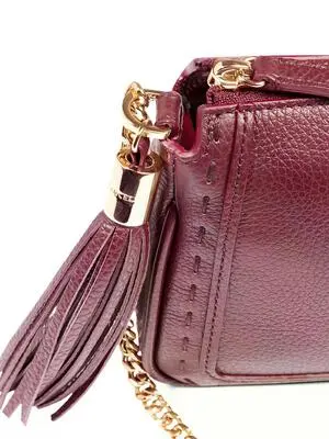 LANCEL Pouch On Chain Crossbody Bag - Red