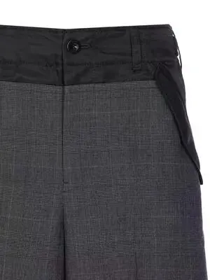 Sacai Check-pattern Buckle Trousers